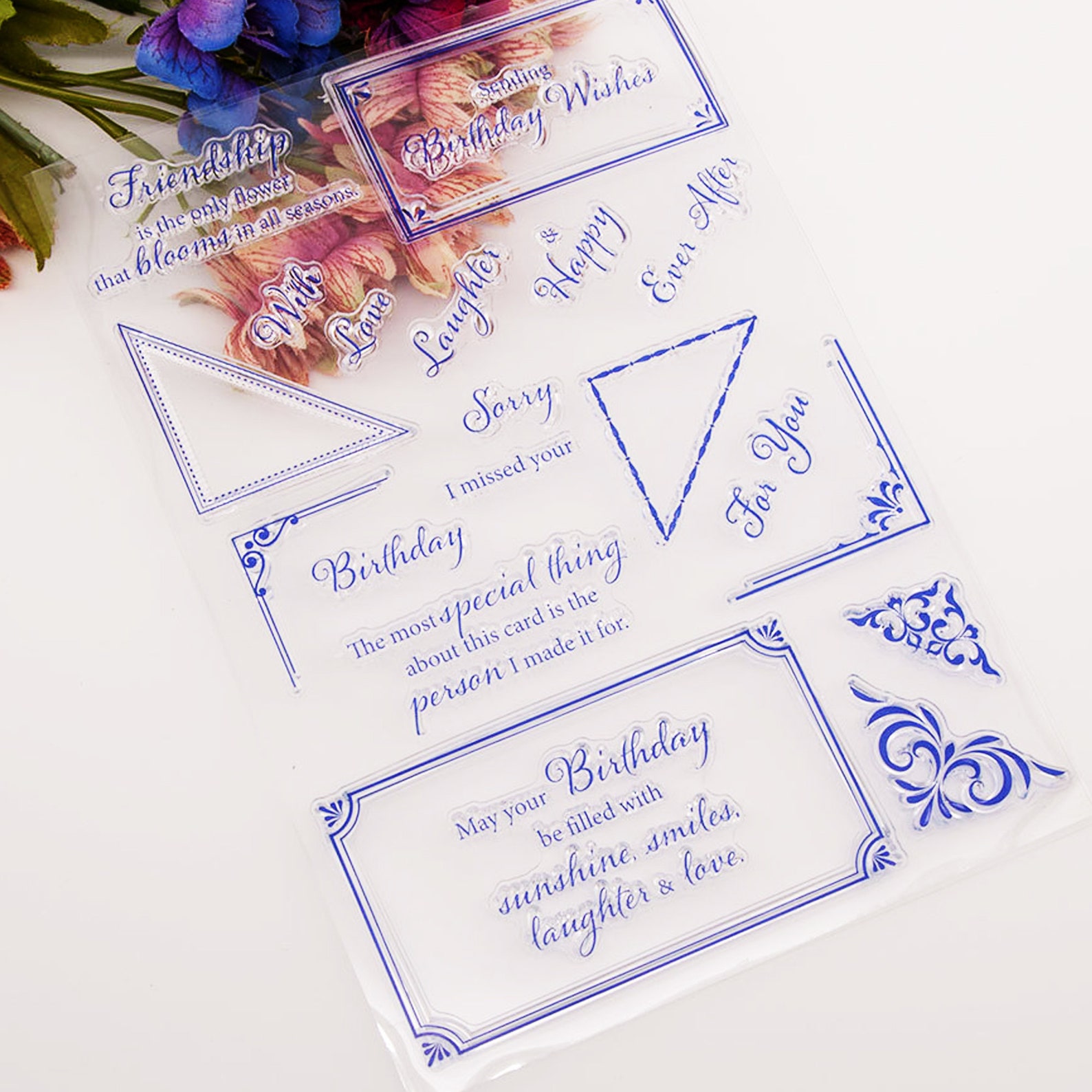 Frame Clear Transparent Stamp,border Clear Stamps,cling Photopolymer ...