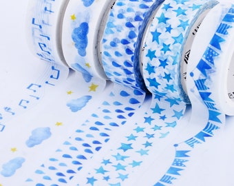 Blue Star Washi Tape | Etsy