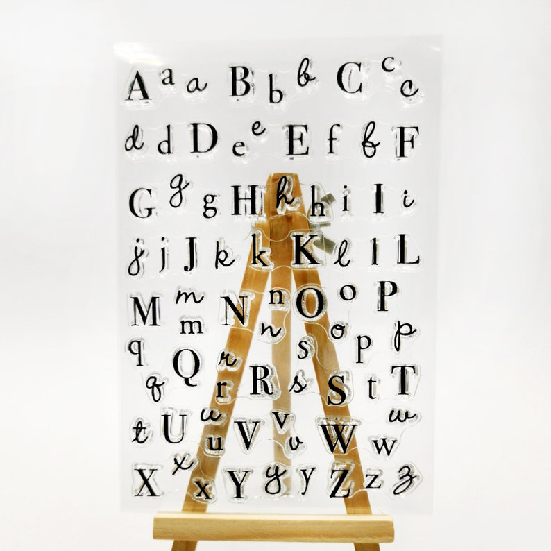 Alphabet Clear Rubber Stampscapital Letter Transparent - Etsy