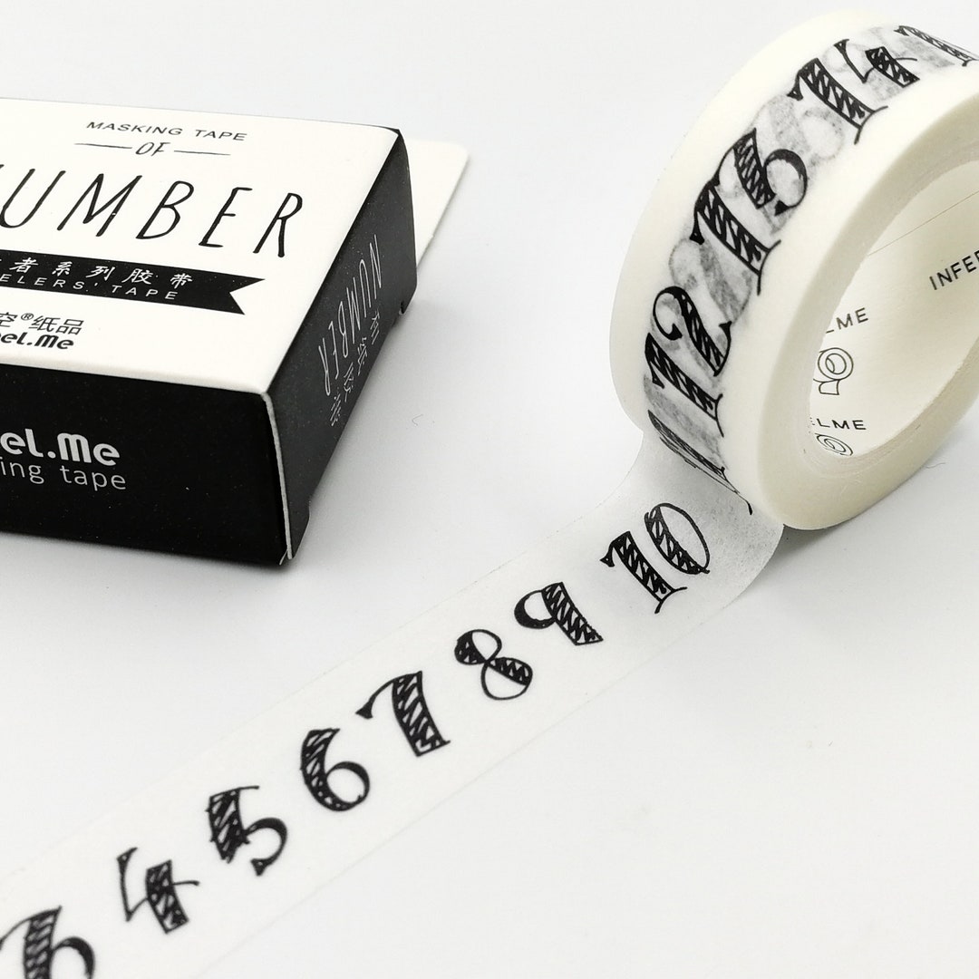 Number Washi Tape,calendar Tape,washi Tape,planner Tape,bullet Journal ...