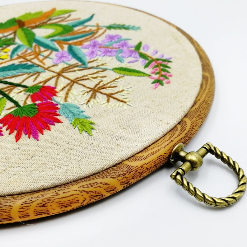 Beginner Easy Embroidery Kitmodern Flower Embroidery Kithand - Etsy