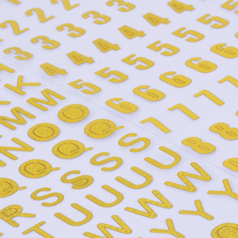 Gold letters stickersgold and silver alphabet letters | Etsy