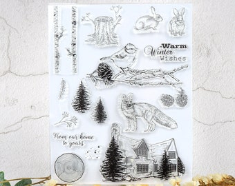 Mountain Forest Clear Stamp/ Mountain Transparent Stamp/ - Etsy