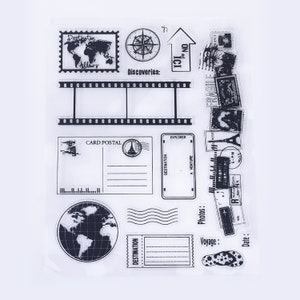 Travel Stamps for Traveler's Notebook,journal Rubber Stamp,clear ...