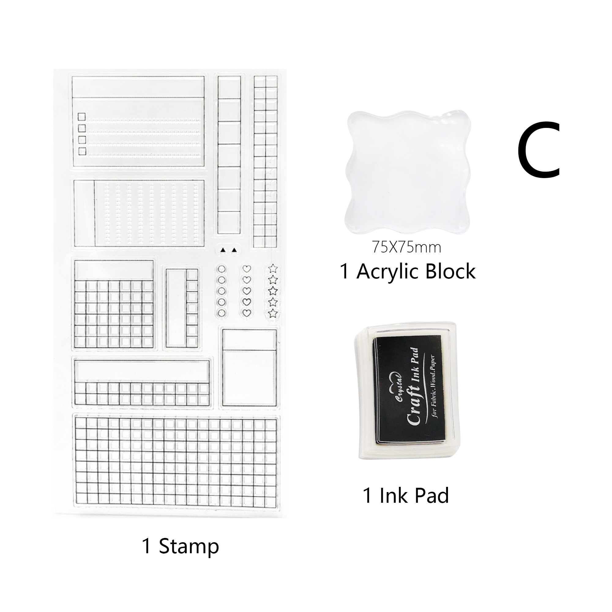 Clear Stamp Set for Monthly Planner With Weeks, Dates, and To-do List ...