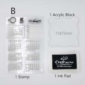 Calendar Stamp,bullet Journal Stamp,rubber Stamp,planner Stamps,clear ...