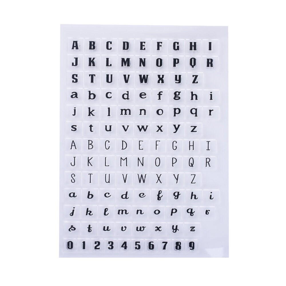 Letter Clear Stamp,clear Rubber Stamp,numbers Alphabet Clear Rubber ...
