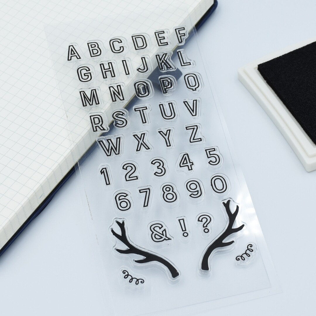 Journalalphabet Stampnumbers Rubber Stampupper Casesymbols - Etsy