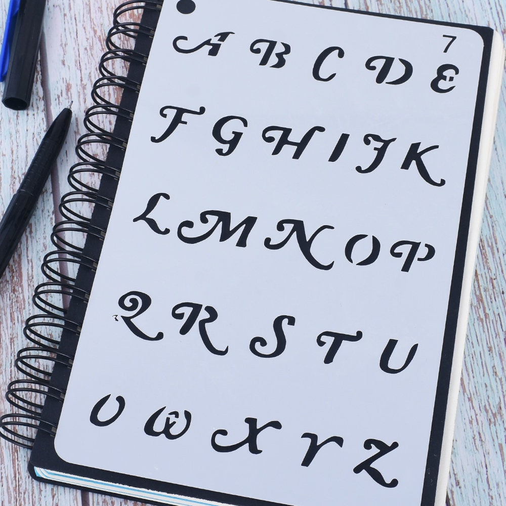 Journal,Letters,Calligraphy,Handwriting 12 Pc Journal Stencil,Letter ...