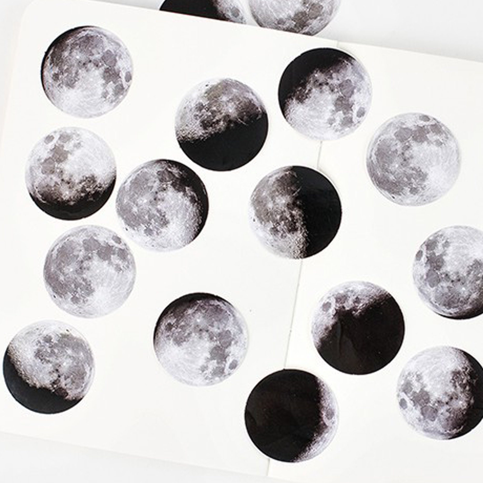Moon Stickers Set Bullet Journal Moon Sticker Pack Washi Tape - Etsy