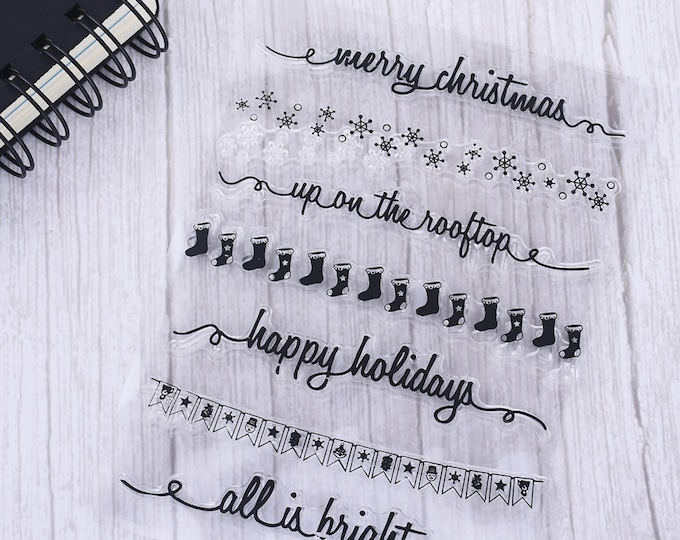 Funny Words Transparent Clear Stamps Rubber Seals for DIY Scrapbooking ...