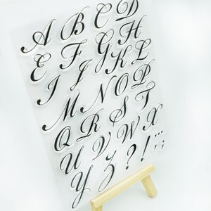 Cursive Alphabet Clear Transparent Stampupper Case Rubber - Etsy