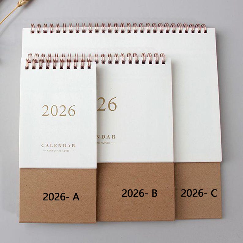2026 Desk Calendar,simple Style 2026 Desk Calendar,retro 2026 Calendar ...