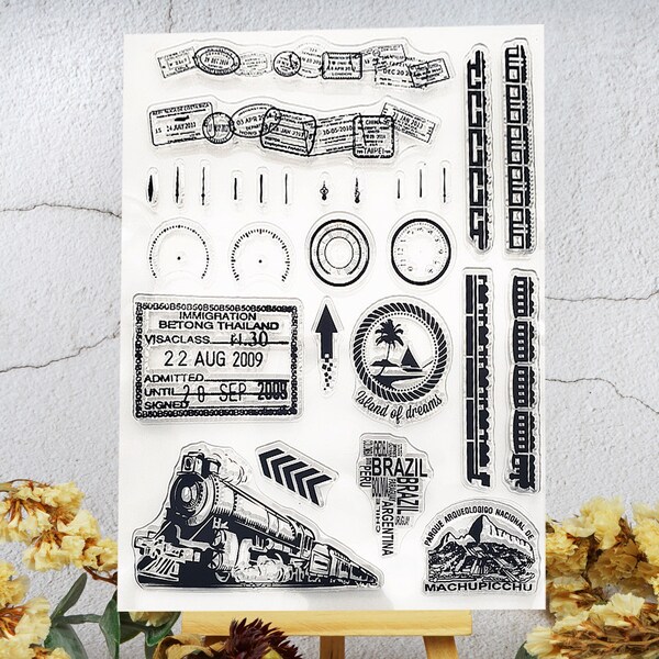 Train Rubber Stamp - Etsy