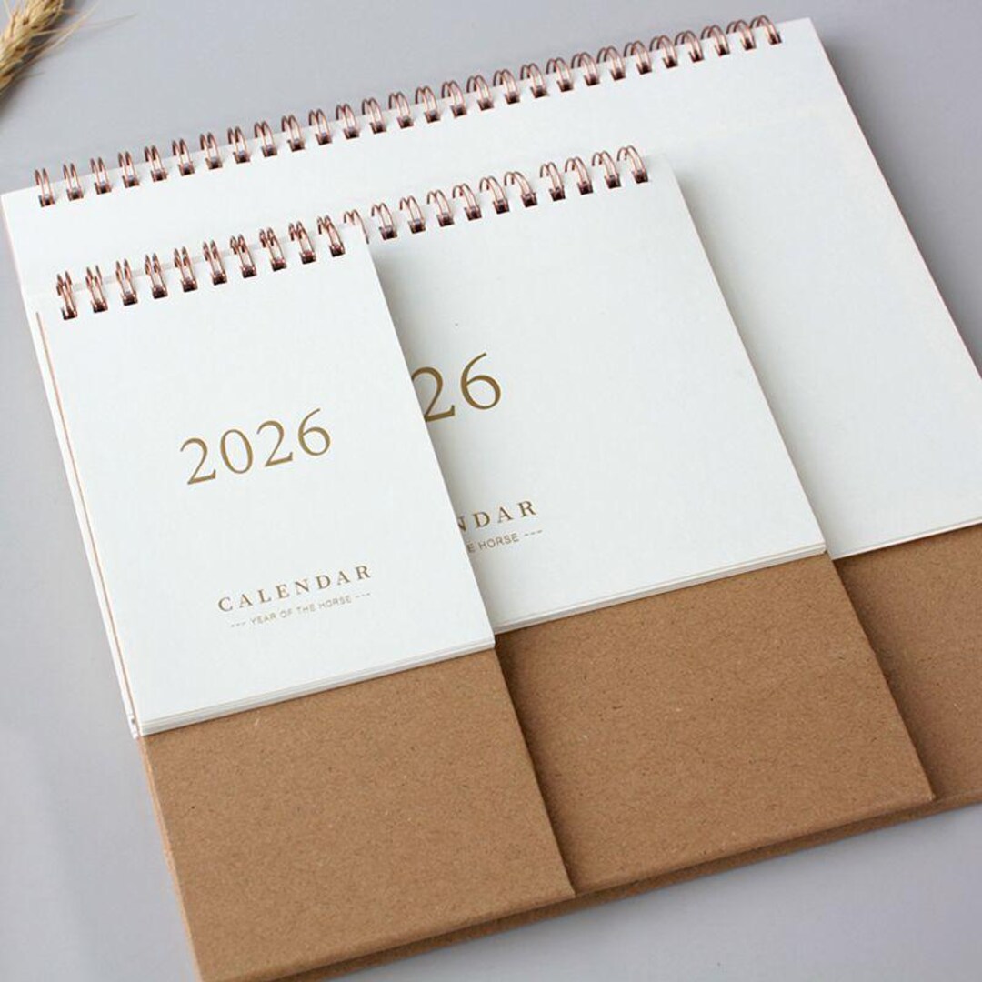 2026 Desk Calendar,simple Style 2026 Desk Calendar,retro 2026 Calendar ...