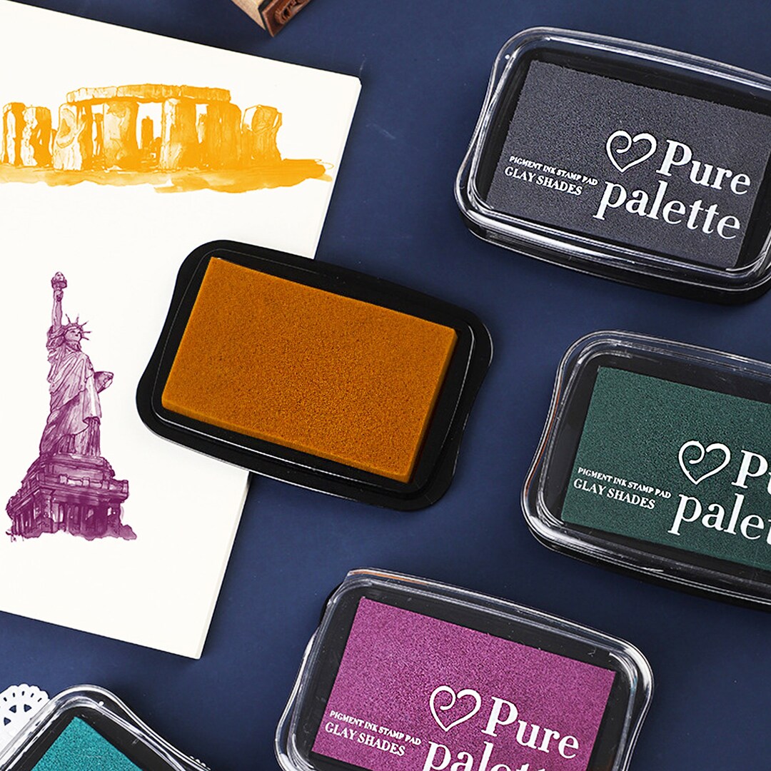 Picment Ink Stamp Pad,retro Big Ink Pads,stamp Seal Stamping Ink Pad ...