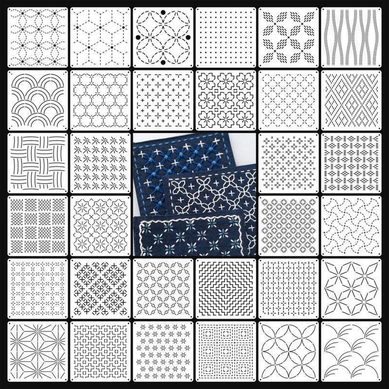 Sashiko Stencils From Japan - Etsy Canada