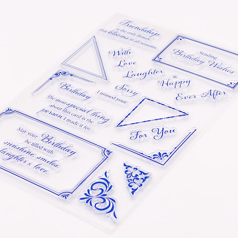 Frame Clear Transparent Stamp,border Clear Stamps,cling Photopolymer ...