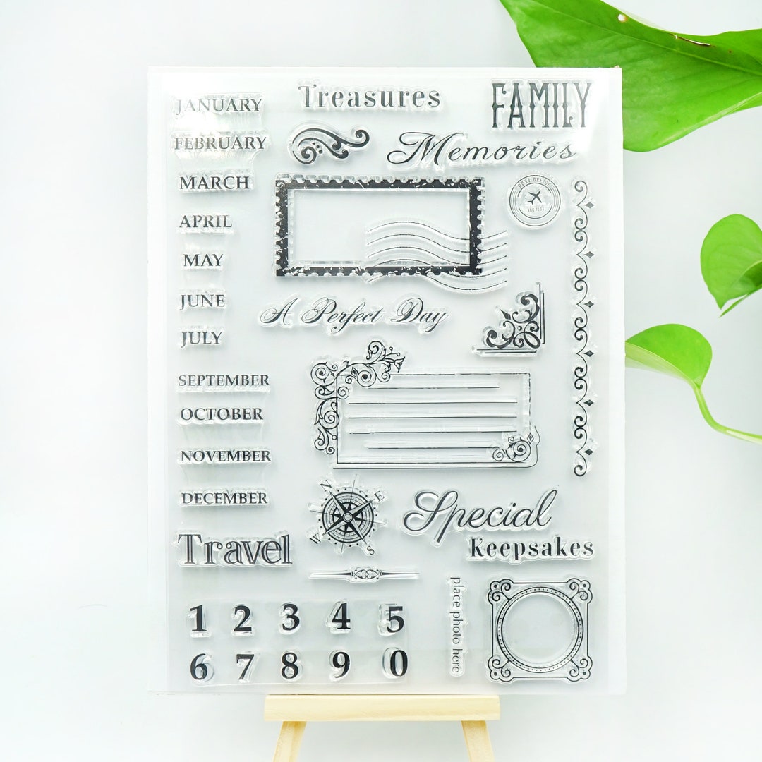 Month Calendar Tracking Clear Transparent Stamp,planner Bullet Journal ...