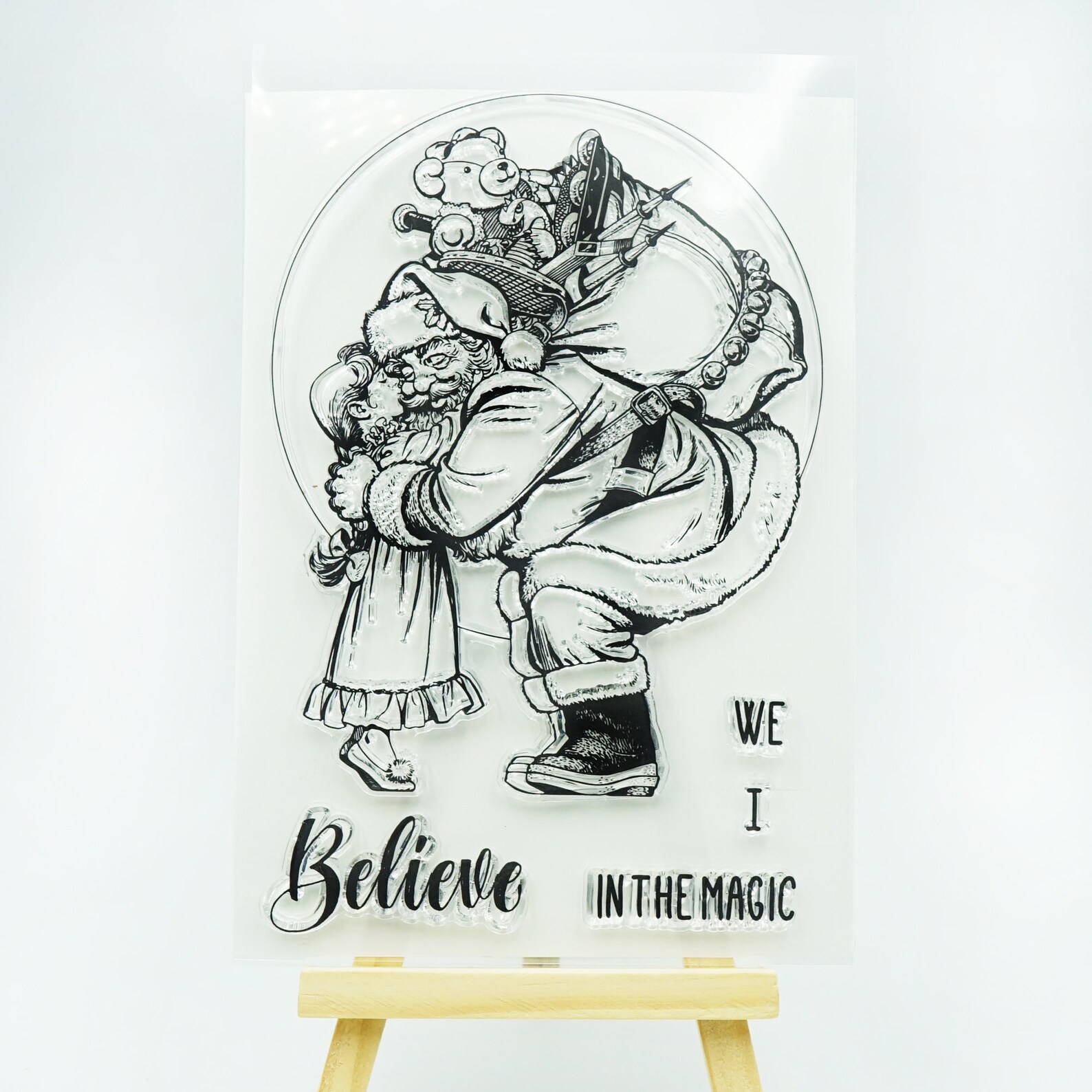 Santa Claus Clear Transparent Stamp,merry Christmas,santa's Gift Bag ...