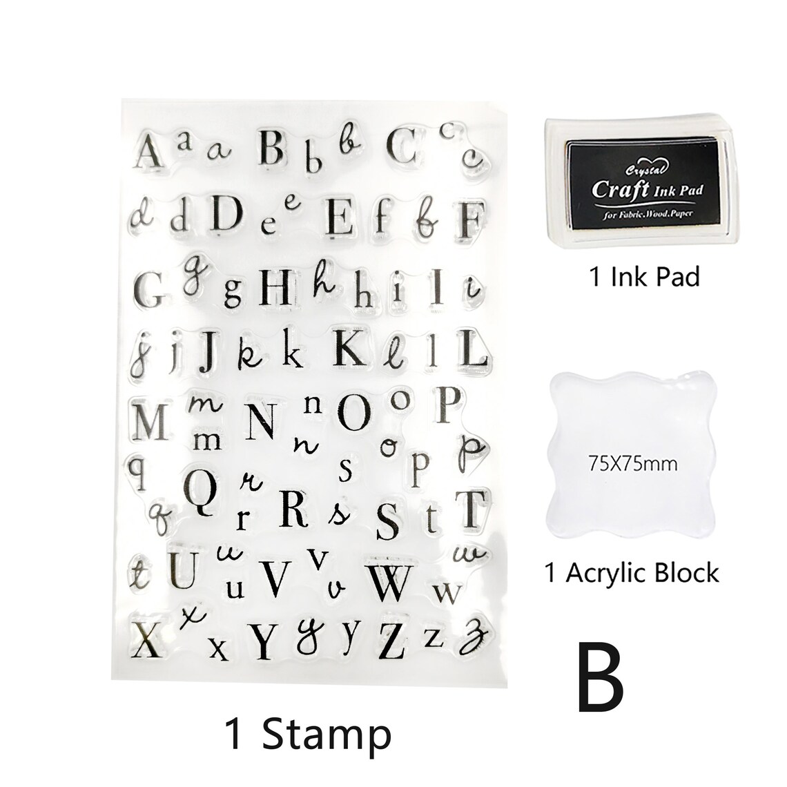 Alphabet Clear Rubber StampsCapital letter Transparent | Etsy