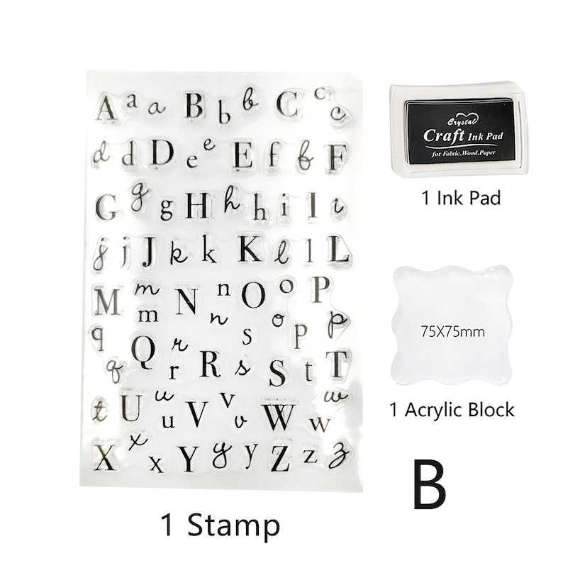 Alphabet Clear Rubber Stamps,capital Letter Transparent Stamp,lowercase ...