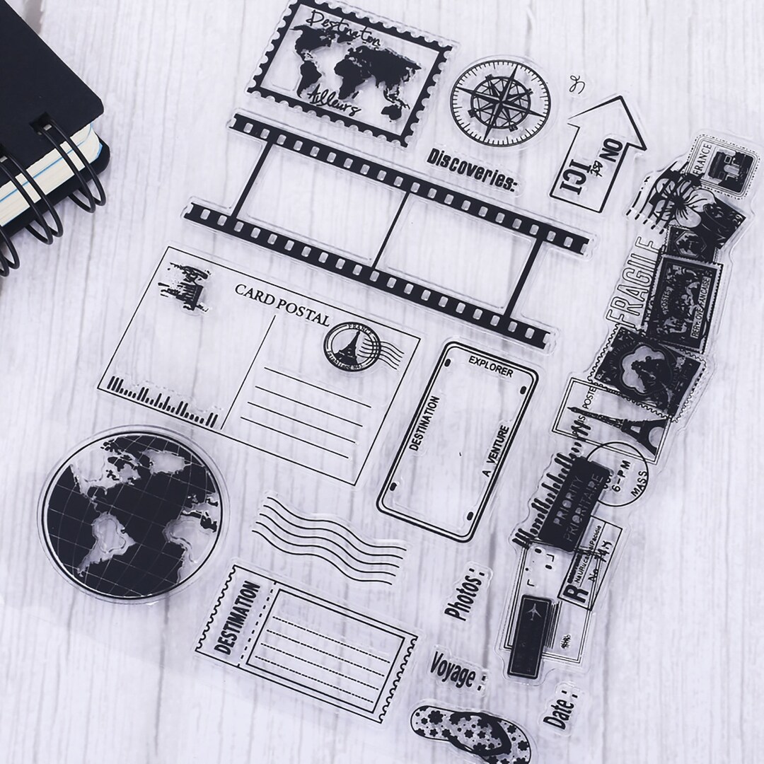 Travel Stamps for Traveler's Notebook,journal Rubber Stamp,clear ...