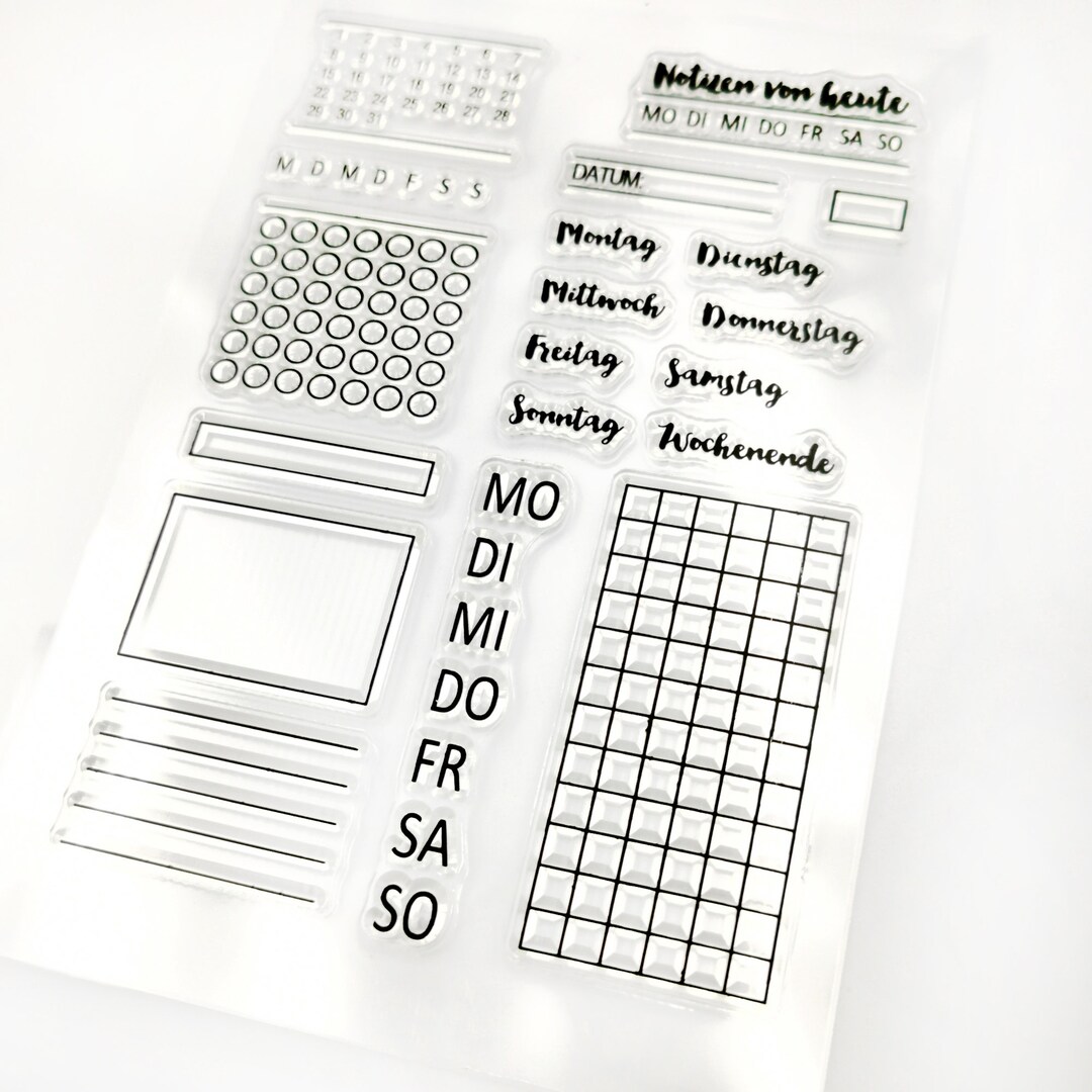 Planner Monthly With Weeks Journal Stamps,calendar Clear Transparent ...