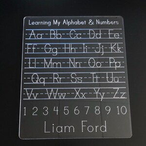 Reusable Acrylic Dry Erase Alphabet & Number Tracing Board - Etsy