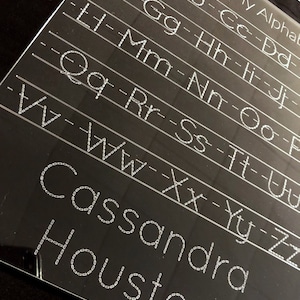 Reusable Acrylic Dry Erase Alphabet Tracing Board Learn at | Etsy