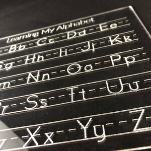 Reusable Acrylic Dry Erase Alphabet Tracing Board Learn at | Etsy