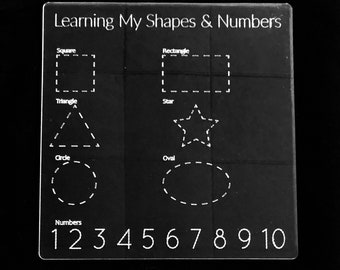 Reusable Acrylic Dry Erase Alphabet & Number Tracing Board | Etsy