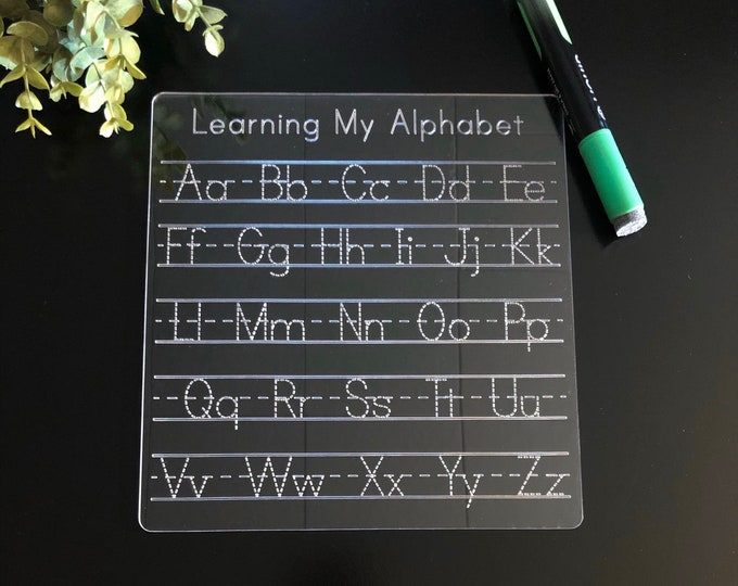 Reusable Acrylic Dry Erase Alphabet Tracing Board - Learn at Home or ...