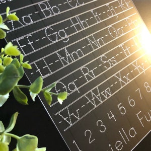 Reusable Acrylic Dry Erase Alphabet & Number Tracing Board - Etsy