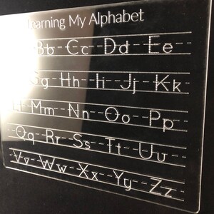 Reusable Acrylic Dry Erase Alphabet Tracing Board Learn at | Etsy