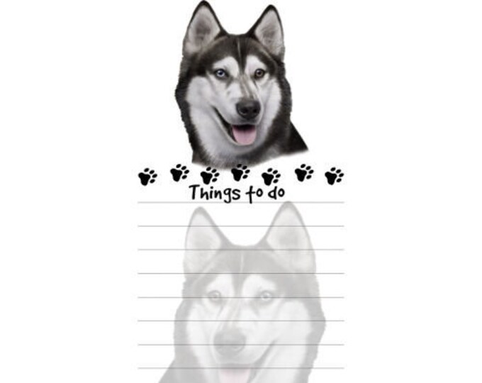 Siberian Husky Magnetic Post It Dog Breed Stationery Notepad | Etsy