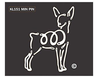 Min Pin Miniature Pinscher LOVE Dog Decal Sticker for Car - Etsy