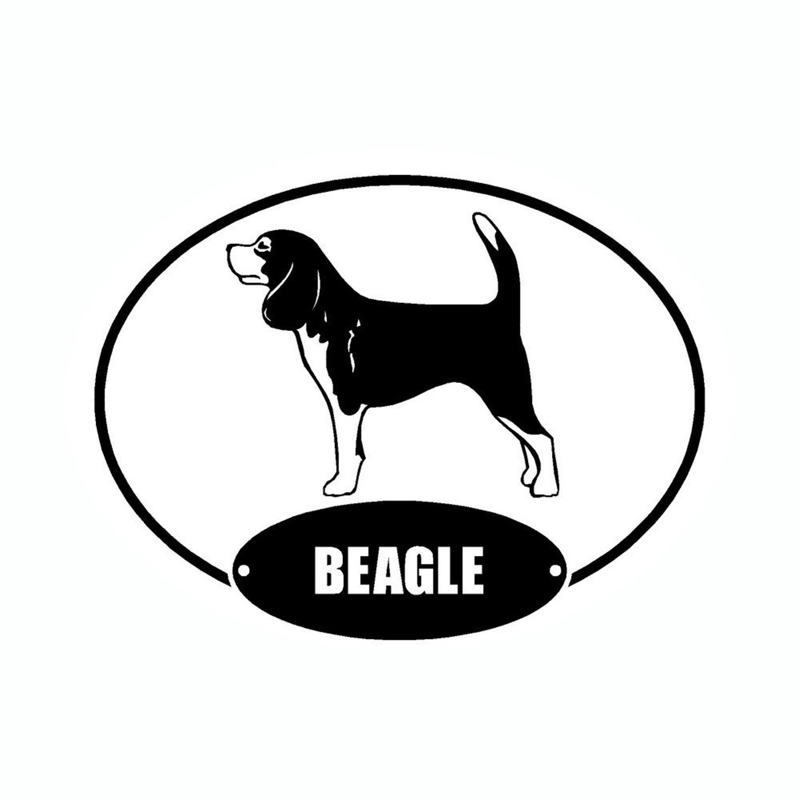Beagle Euro Vinyl Car Decal Sticker - Etsy