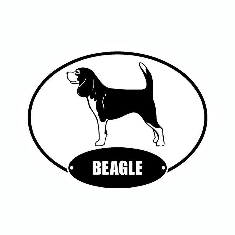 Beagle Euro Vinyl Car Decal Sticker - Etsy