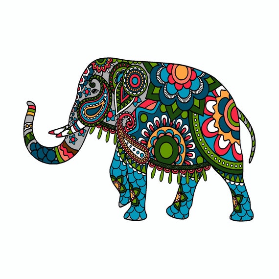Colorful Tribal Elephant