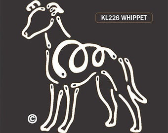 Whippets in Motion Car Window Sticker English Whippet Snap Dog on Board ...