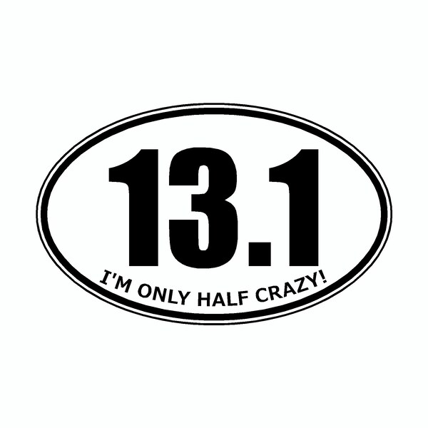 Half Marathon Bumper Sticker - Etsy