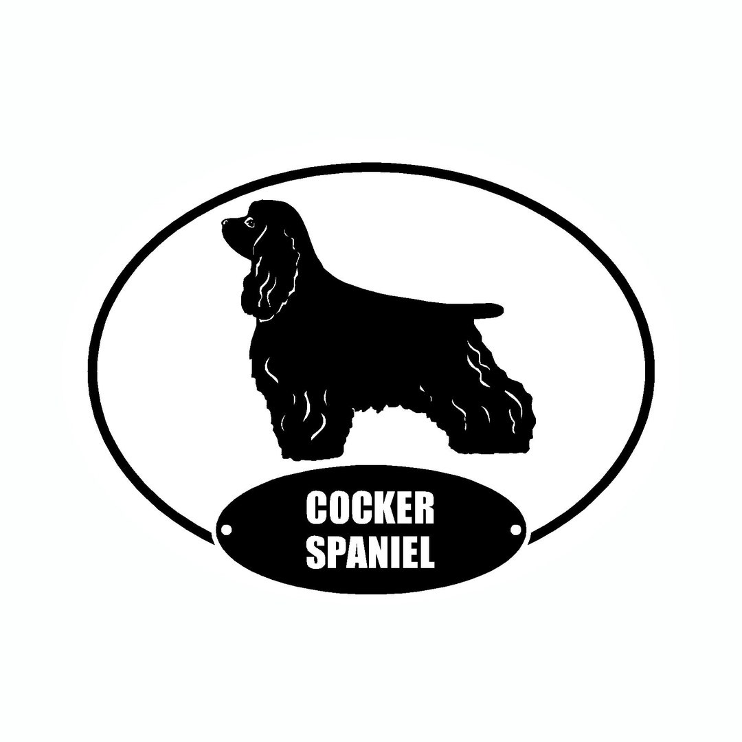Cocker Spaniel Euro Vinyl Car Decal Sticker - Etsy