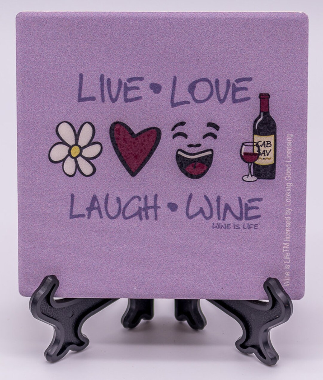 Wine is Life Live Love Laugh Wine Stone Drink Coaster - Etsy UK