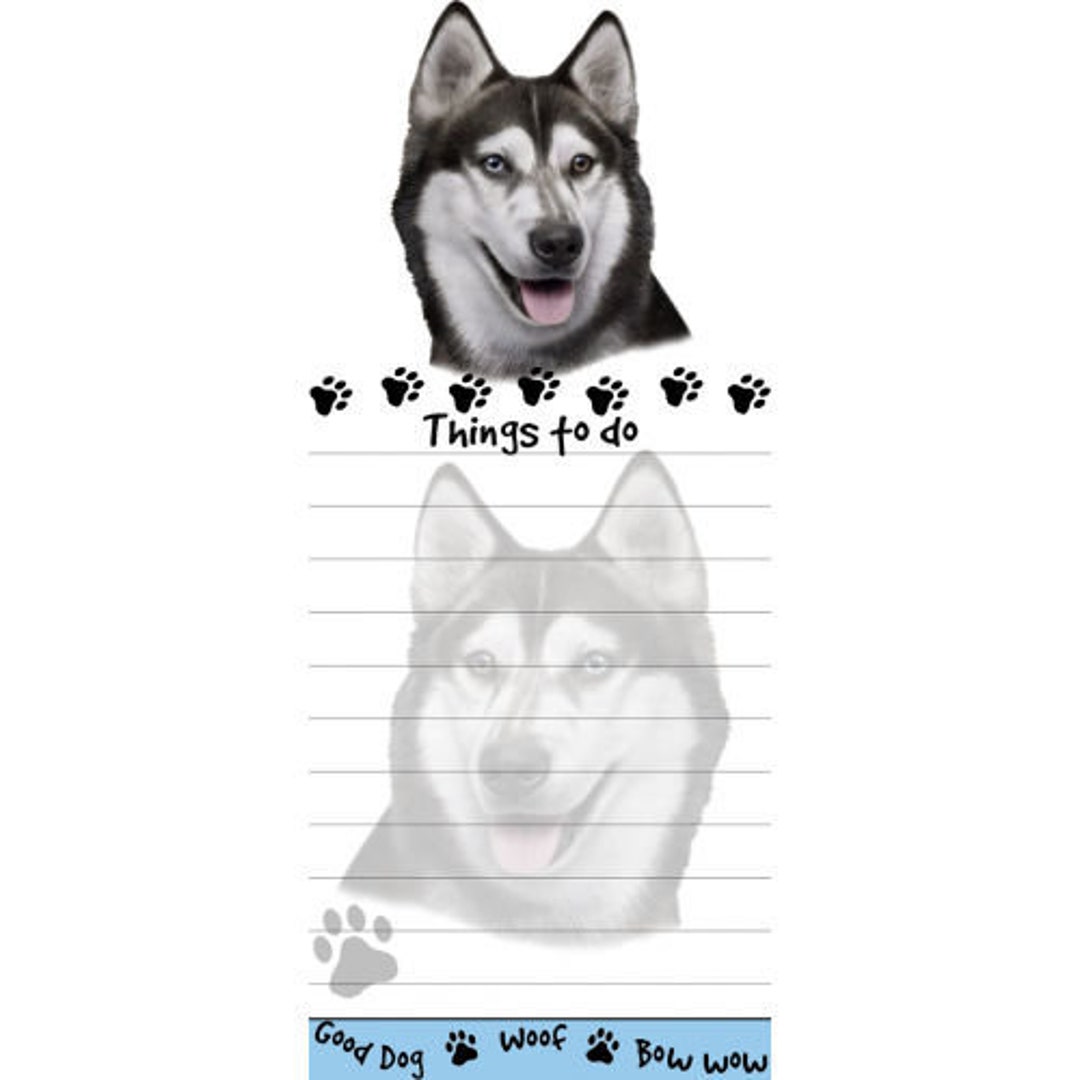 Siberian Husky Magnetic Post It Dog Breed Stationery Notepad - Etsy