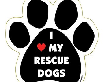 I Love My Rescue Dog | Etsy