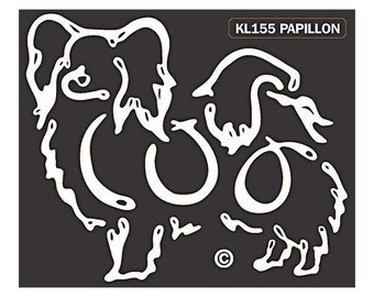 Papillon on Board Car Window Sticker Phalène Continental Toy Spaniel ...