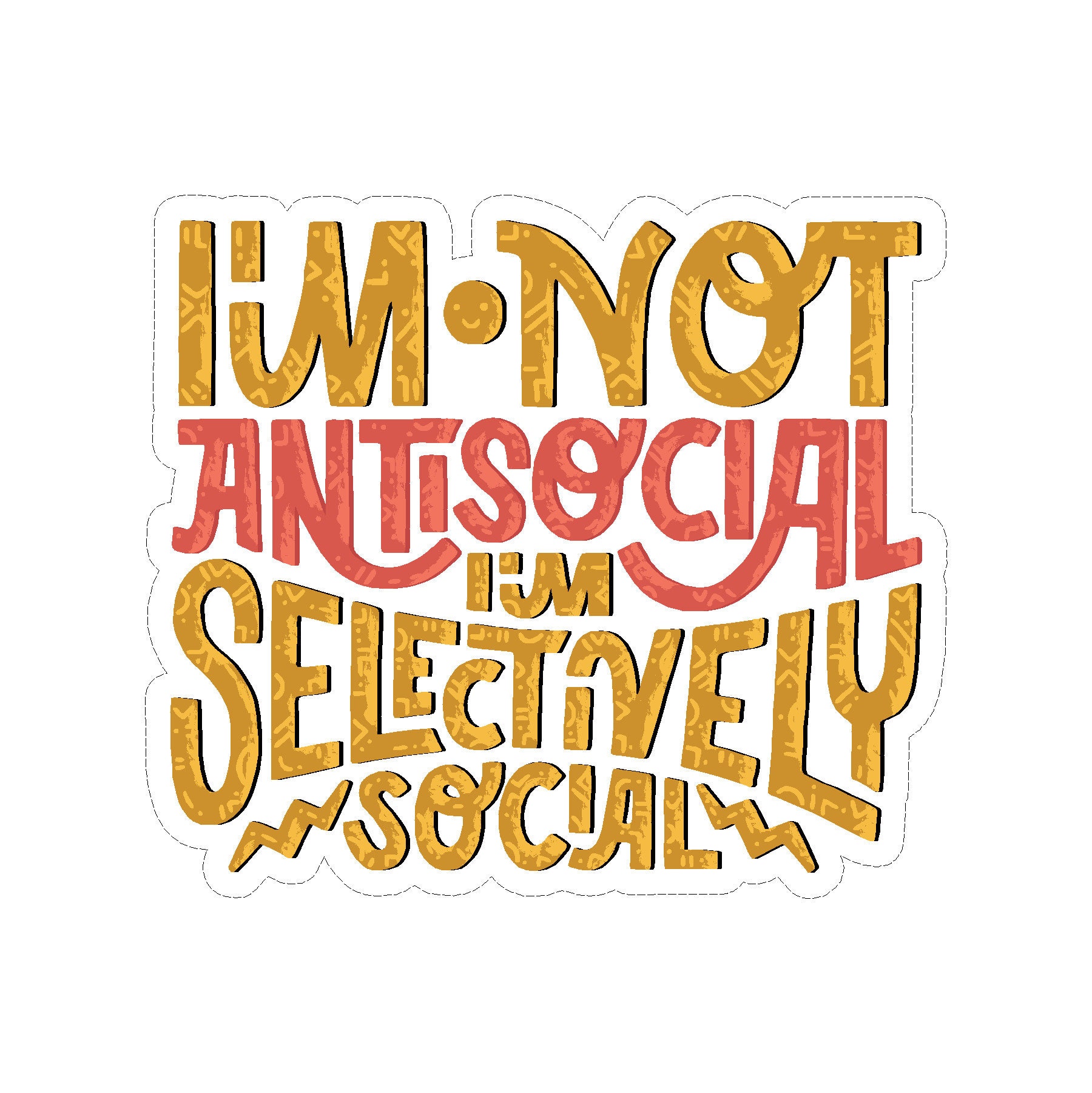 I'm Not Anti Social I'm Selectively Social Vinyl Car - Etsy.de