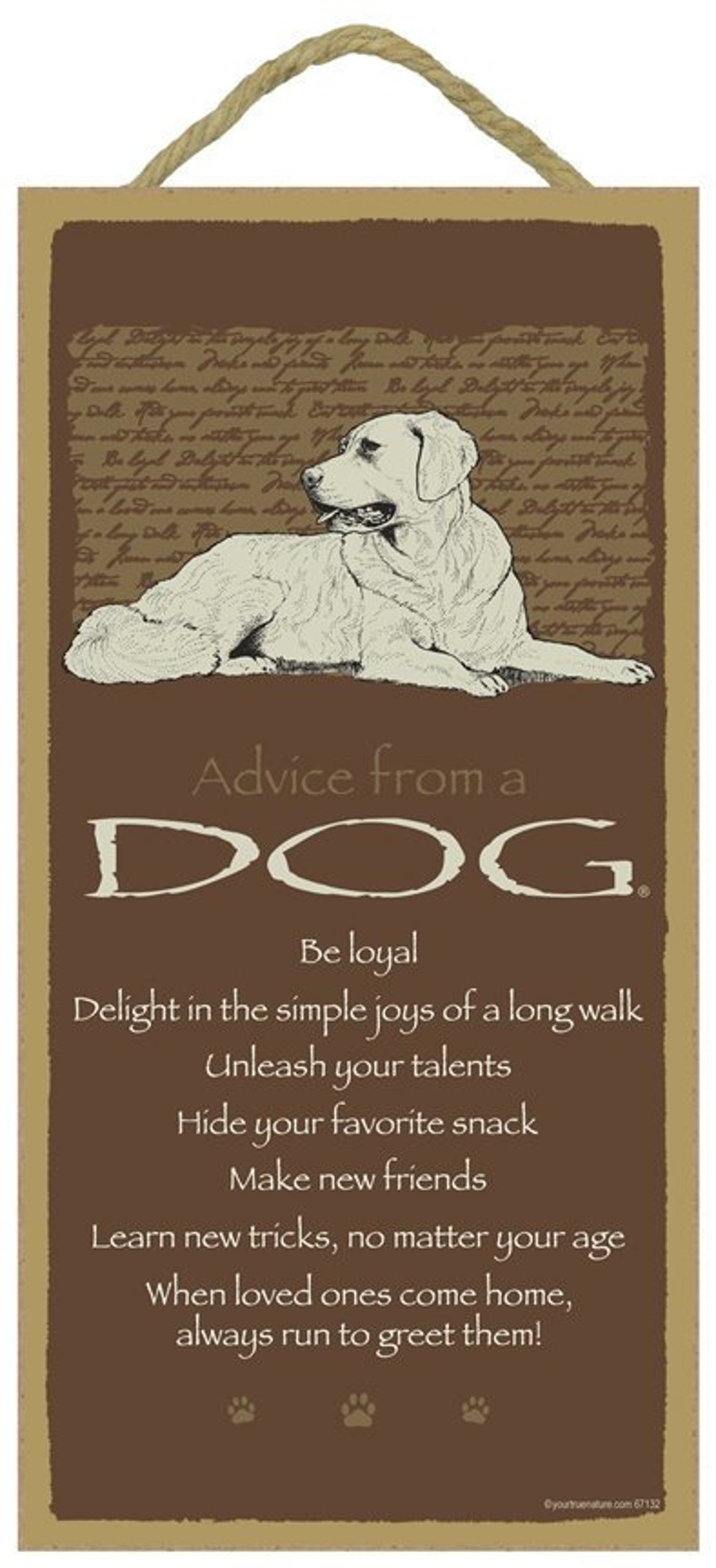 Advice From A Dog Wood Dog Sign - Etsy