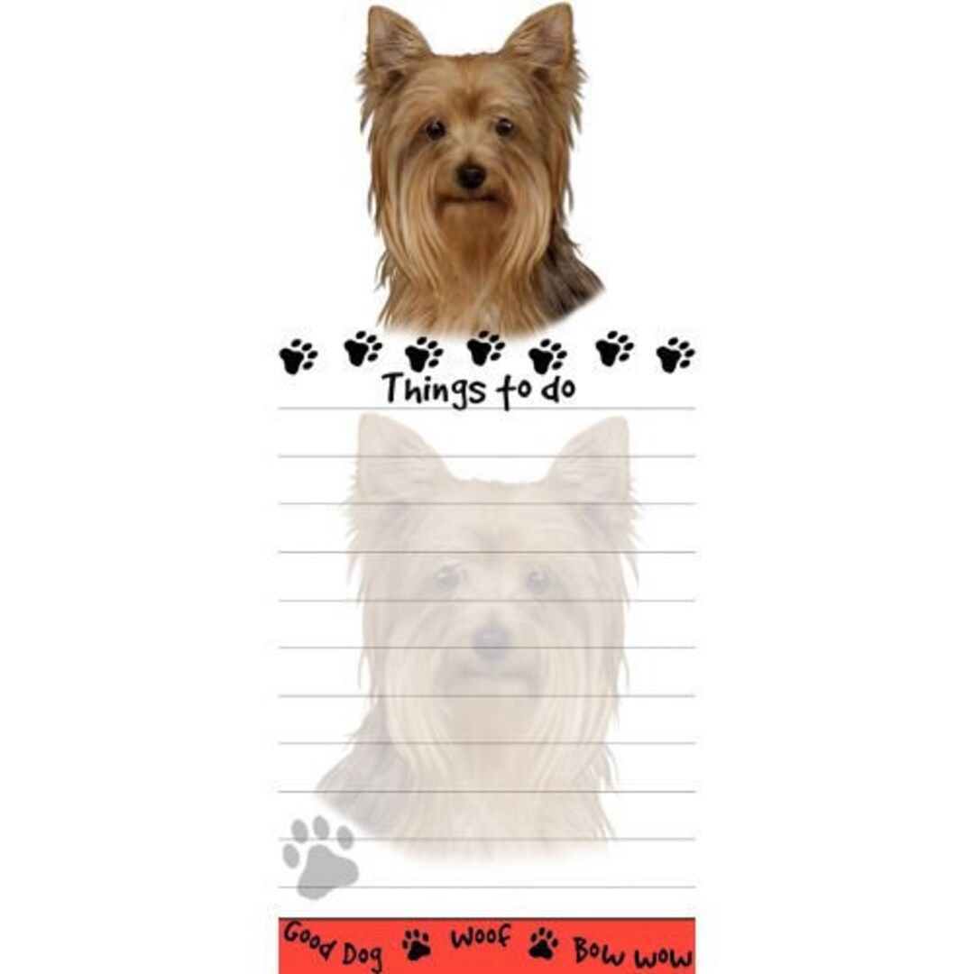 Yorkshire Terrier Yorkie Magnetic Post It Dog Breed Stationery Notepad ...
